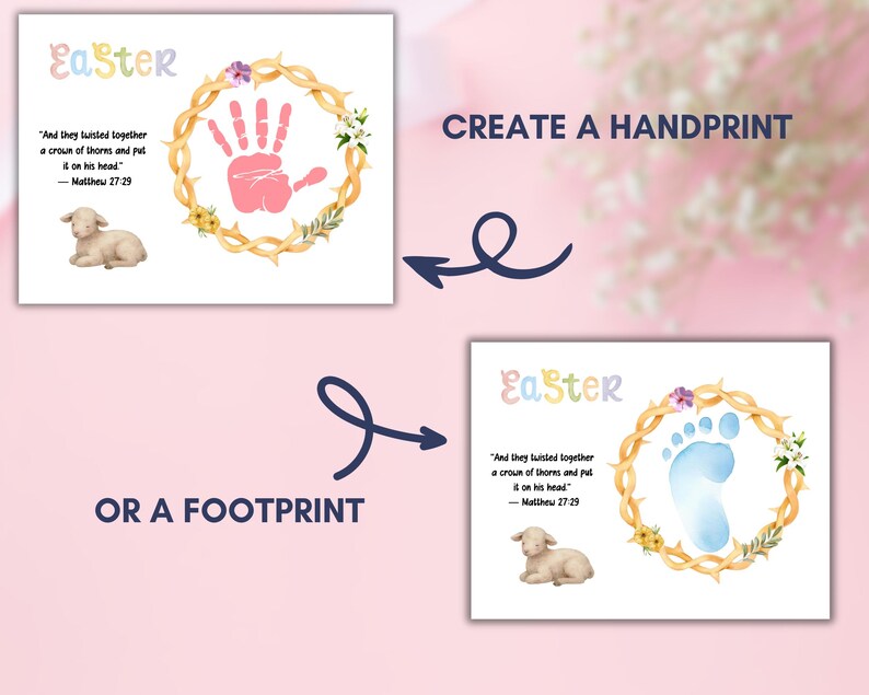 Easter Handprint Craft, Crown of Thorns, Religious Easter Handprint Art ...