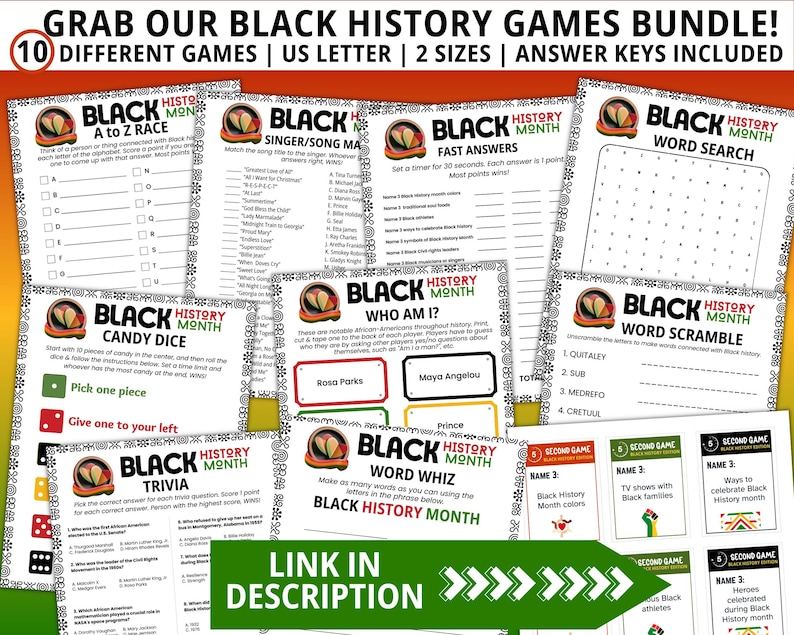 Black History Month Word Scramble Game, Black History Word Scramble ...