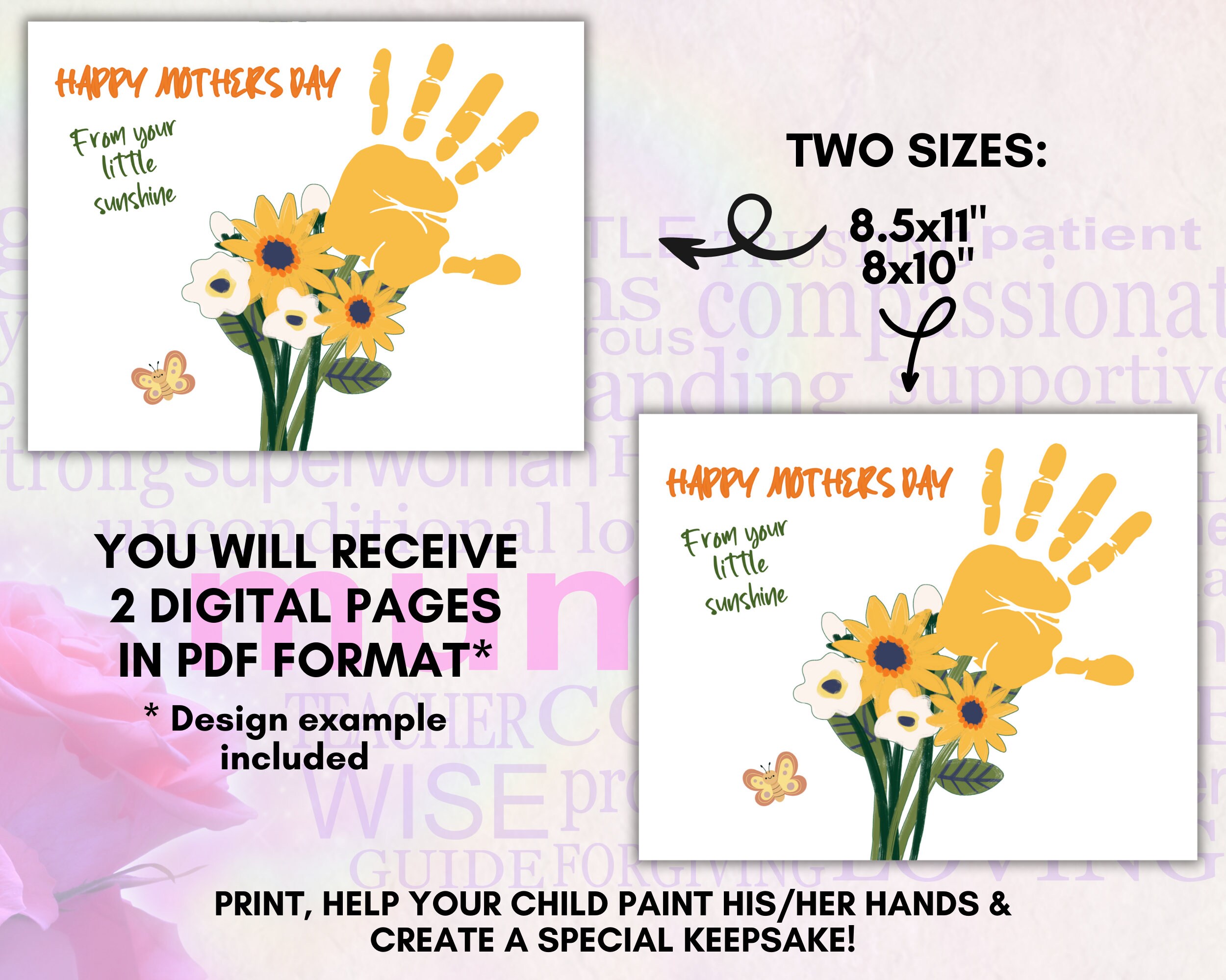 Mother's Day Handprint Craft, Your Little Sunshine, Handprint Art ...