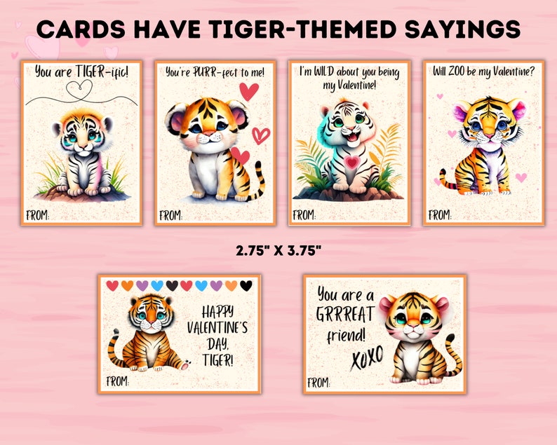 Tiger Valentine Cards, Funny Valentine, Preschool Valentines Cards ...