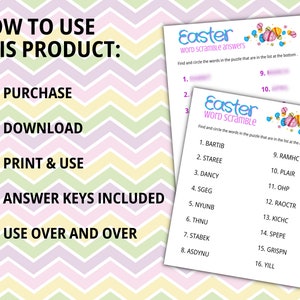 Easter Word Scramble Game, Easter Games, Printable Word Scramble for ...