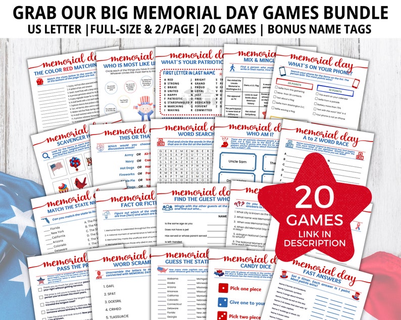 Memorial Day Word Scramble Game, Patriotic Word Game, Memorial Day ...
