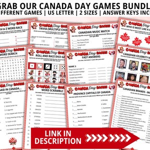 Canada Day Activity Sheet, 2 Sizes, Canada Day Game, Activity Placemat ...