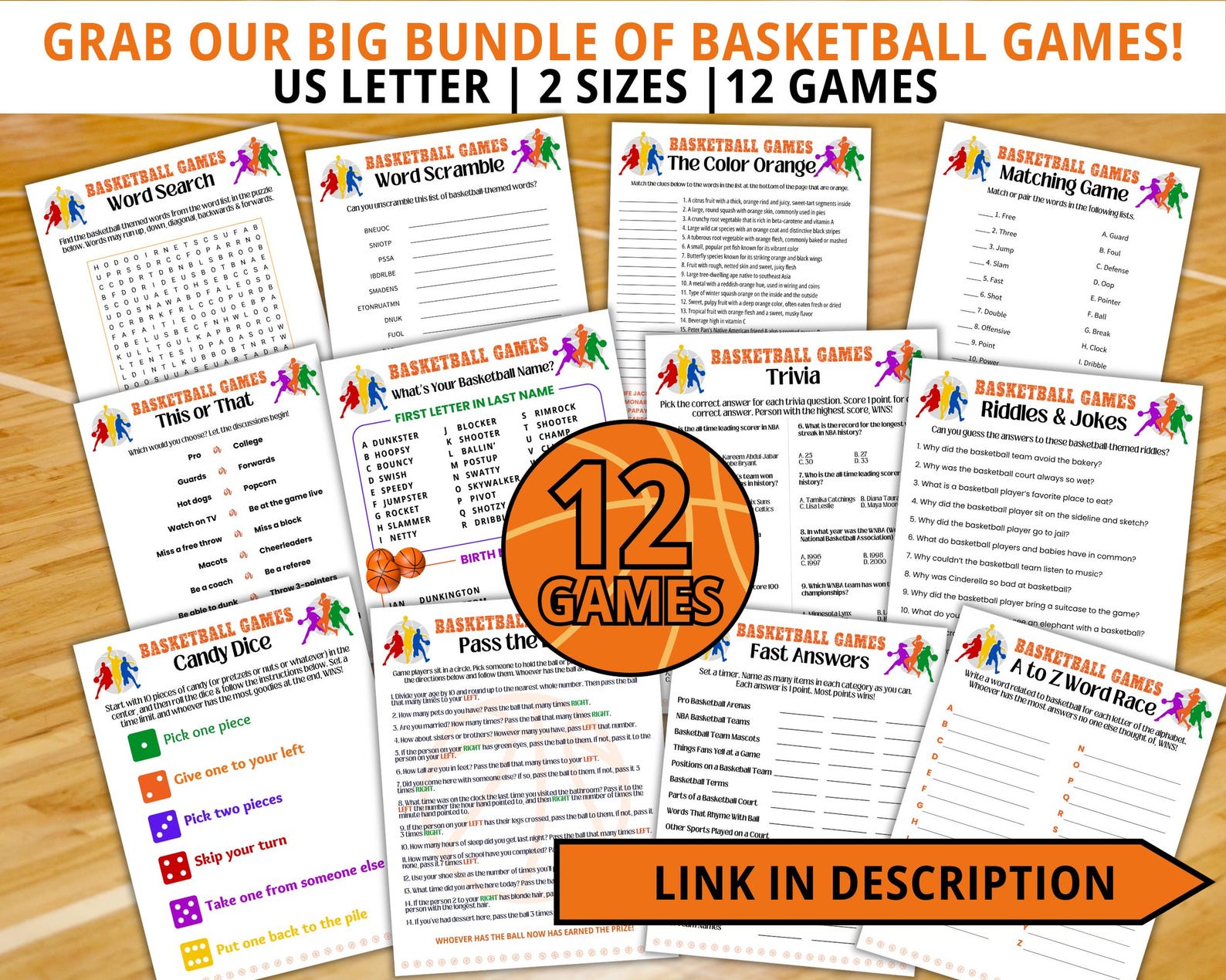 Basketball Word Search Game, Basketball Games, Basketball Party, Family ...