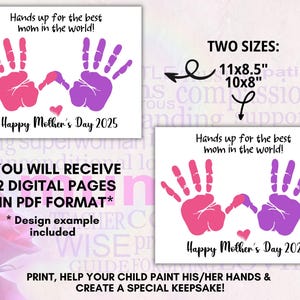 Mother's Day Handprint Craft, Best Mom, Handprint Art, Handprint Sign ...