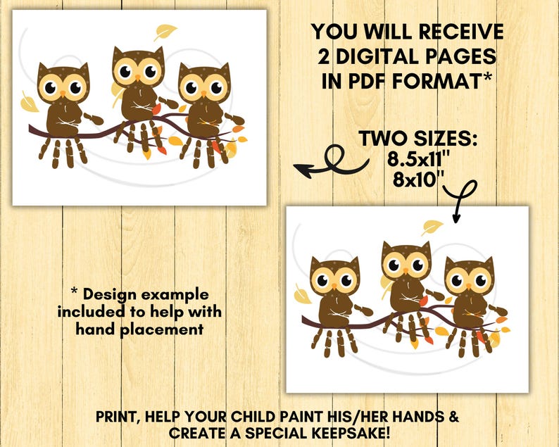 Owl Handprint Craft, Fall Handprint Craft, Fall Handprint Art ...