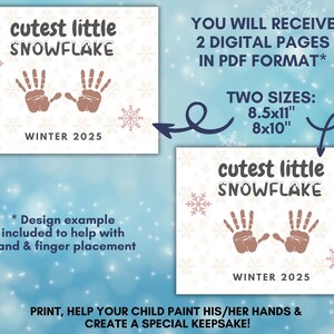 Winter Handprint Craft, Cutest Little Snowflake, Handprint Art, Winter ...