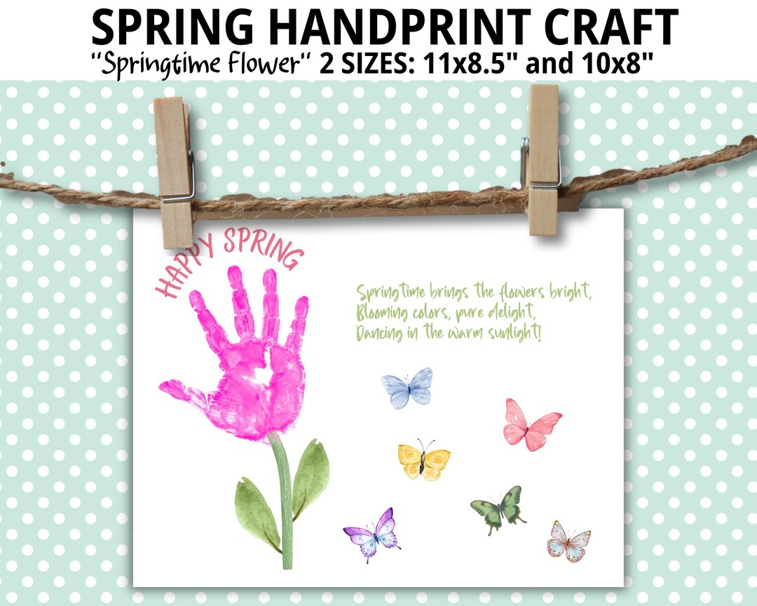 Spring Handprint Craft, Spring Flower, Handprint Art, Handprint Sign ...