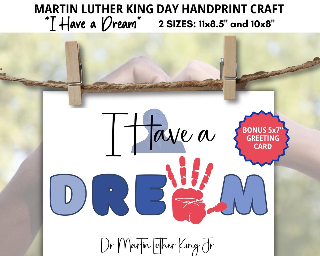 Martin Luther King Day Handprint Craft, I Have a Dream, MLK Day ...