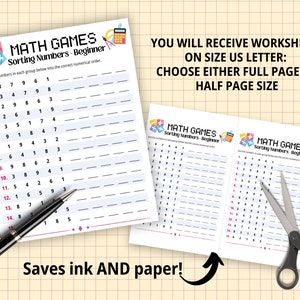 Number Sorting Worksheets, Math Worksheets, Math Teacher, Math ...