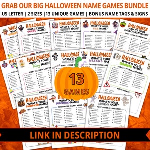 What's Your Ghost Name, Halloween Name Game, Whats Your Name, Printable ...