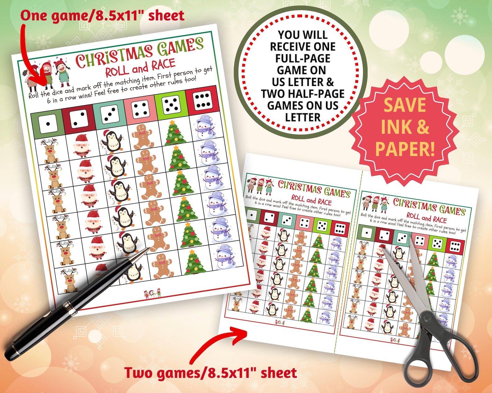 Roll and Race, Dice Game, Kids Christmas Games, Candy Dice, Family ...