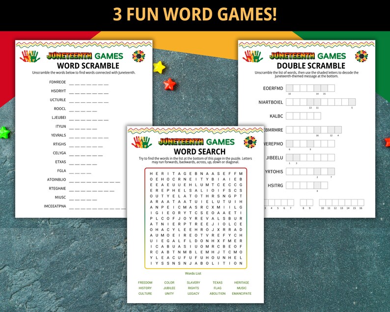 Juneteenth Games, Juneteenth Game Bundle, Juneteenth Trivia, Juneteenth ...
