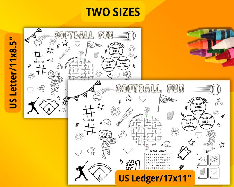 Softball Coloring, Activity Sheet, Softball Craft, Softball Printable ...