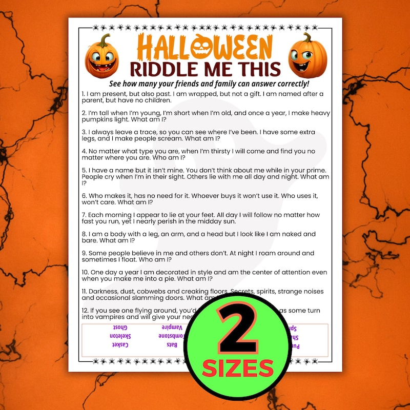 Riddle Me This Halloween - Etsy