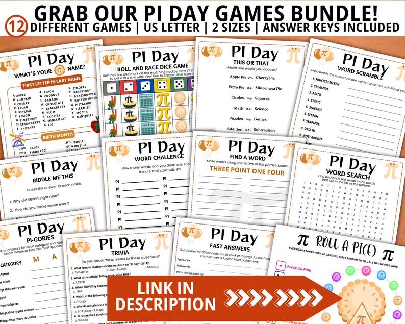 Pi Day Fast Answers Game, Trivia Game, Math Pi Day, Math Questions ...