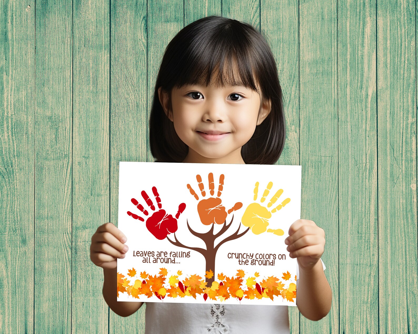 Fall Leaves Handprint Craft, Fall Handprint Craft, Fall Handprint Art ...