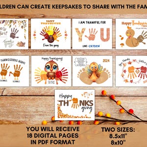 Thanksgiving Handprint Craft, BUNDLE, Fall Handprint Craft, Handprint ...
