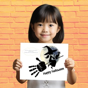 Halloween Handprint Craft, Witch Handprint, Fall Handprint Craft, Fall ...