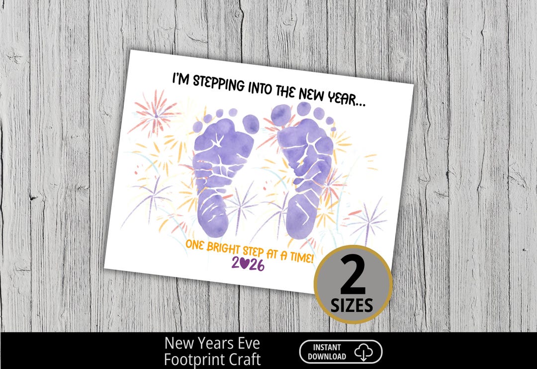 New Years Handprint Craft, Handprint Art, Winter Handprint, Footprint ...
