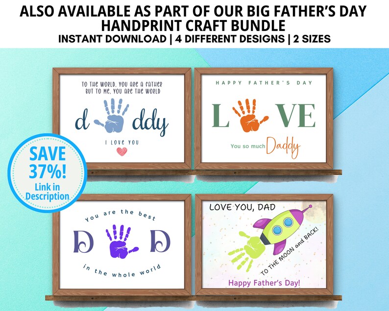 Father's Day Handprint Crafts, Fathers Day Handprint Art, Handprint ...