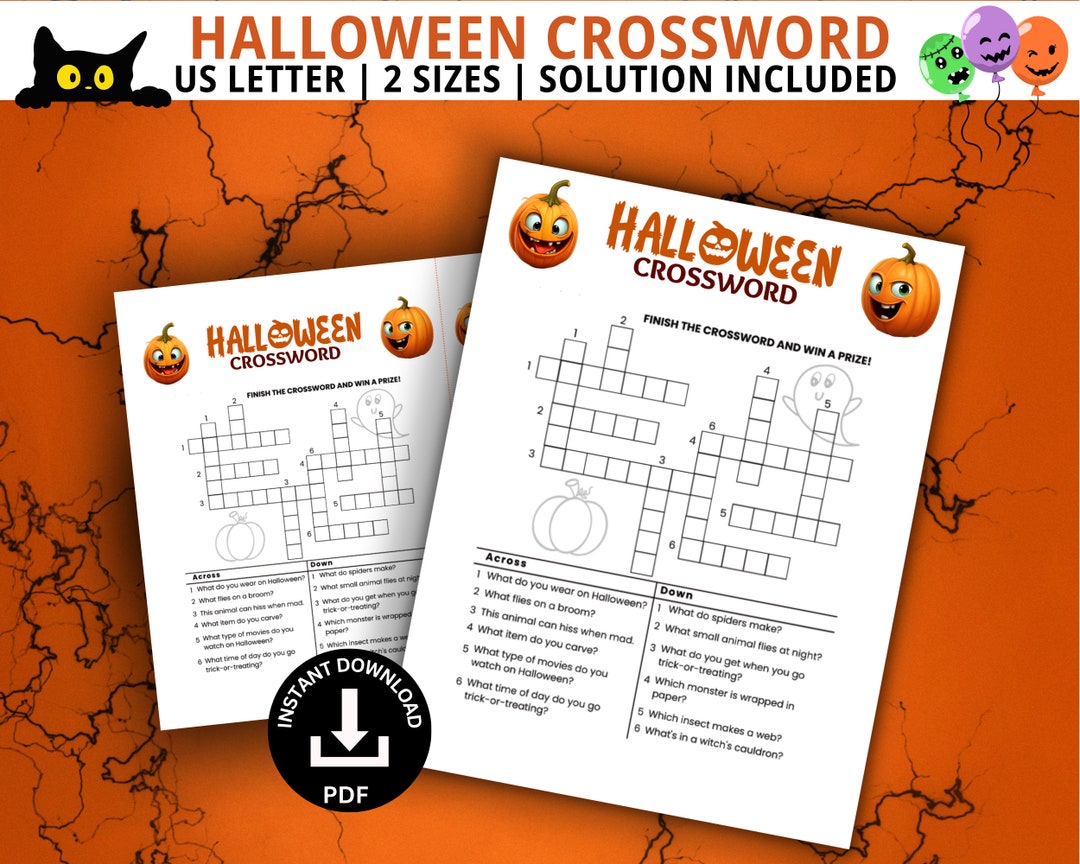 Crucigrama de Halloween, crucigrama de Halloween, fiesta de Halloween ...