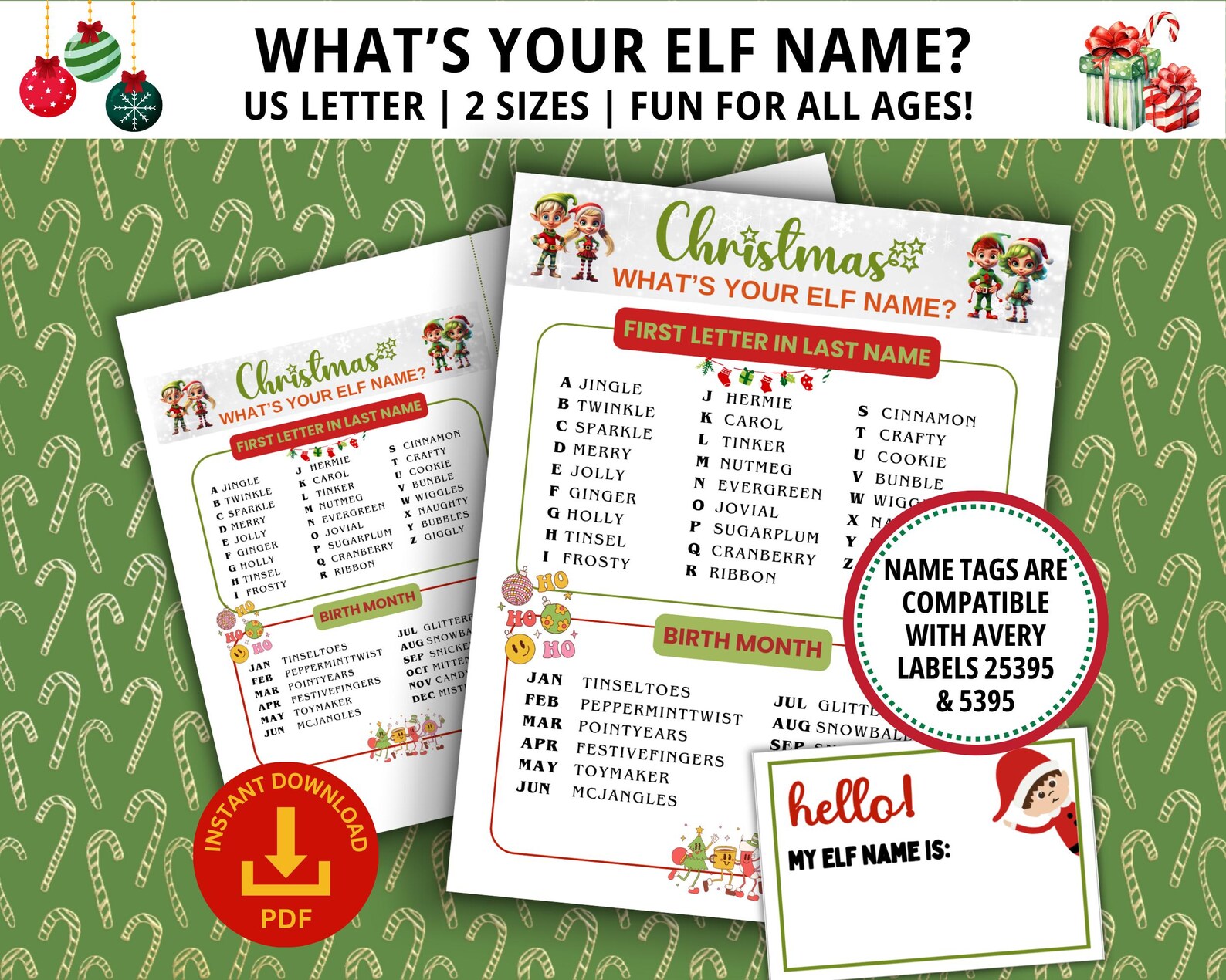 What's Your Elf Name, Christmas Name Game, Whats Your Name, Christmas ...