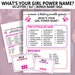 What's Your Girl Power Name, Womens History Games, Girl Power Name Game ...