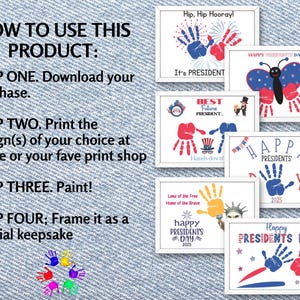 Presidents Day Handprint Craft, Patriotic Handprint Art, Handprint Sign ...