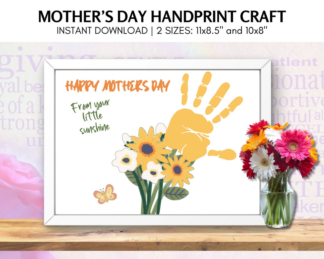 Mother's Day Handprint Craft, Your Little Sunshine, Handprint Art ...
