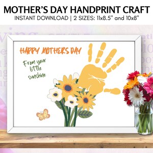 Mother's Day Handprint Craft, Your Little Sunshine, Handprint Art ...
