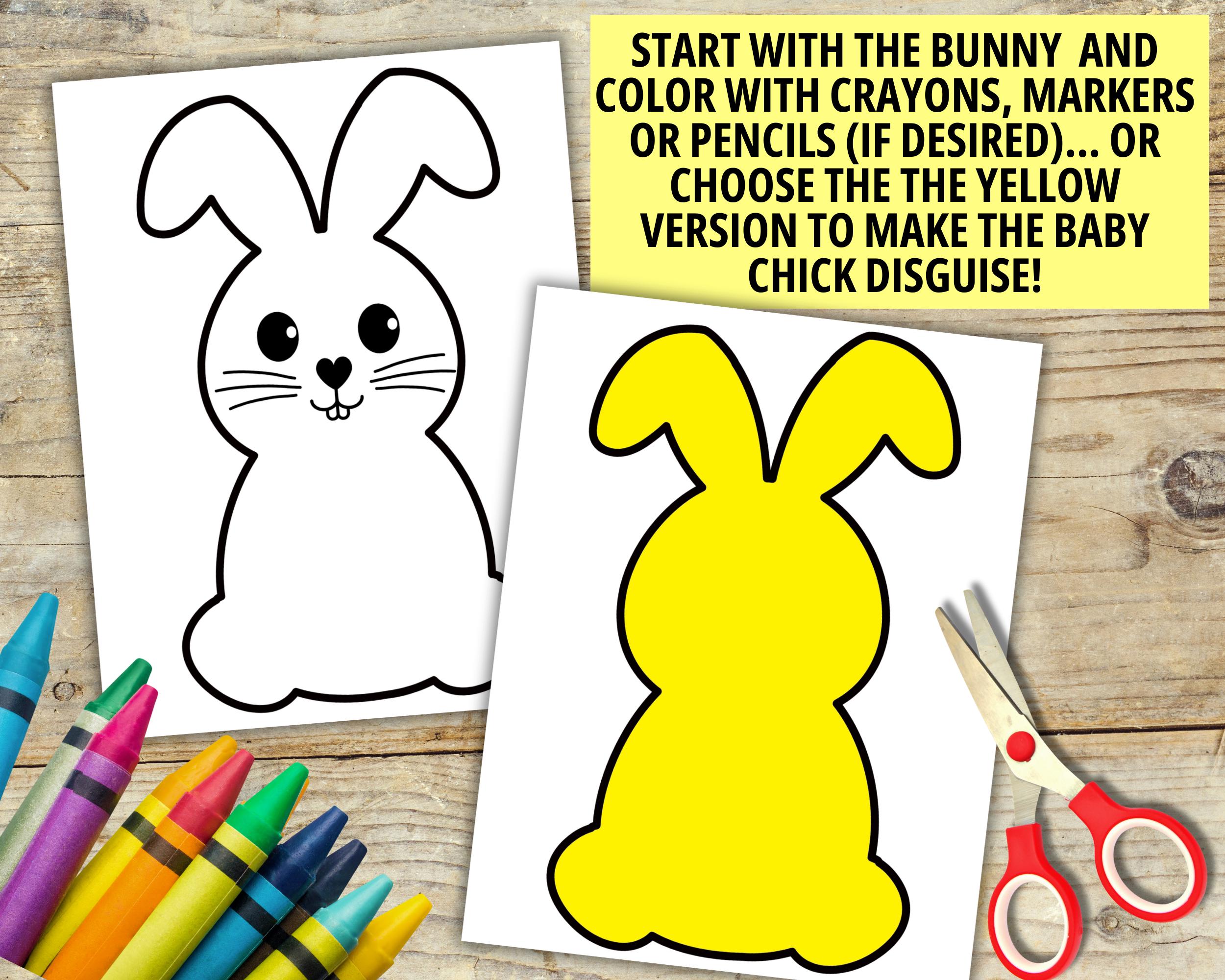 Disguise a Bunny, Easter Bunny Coloring, Bunny Costume Ideas, Cut and ...