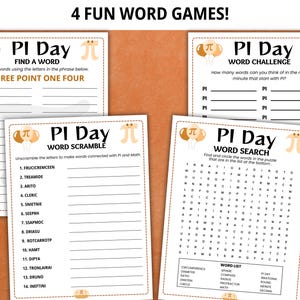 Pi Day Games, 12-game BUNDLE, Pi Day Party, Pi Day Download, Math Games ...