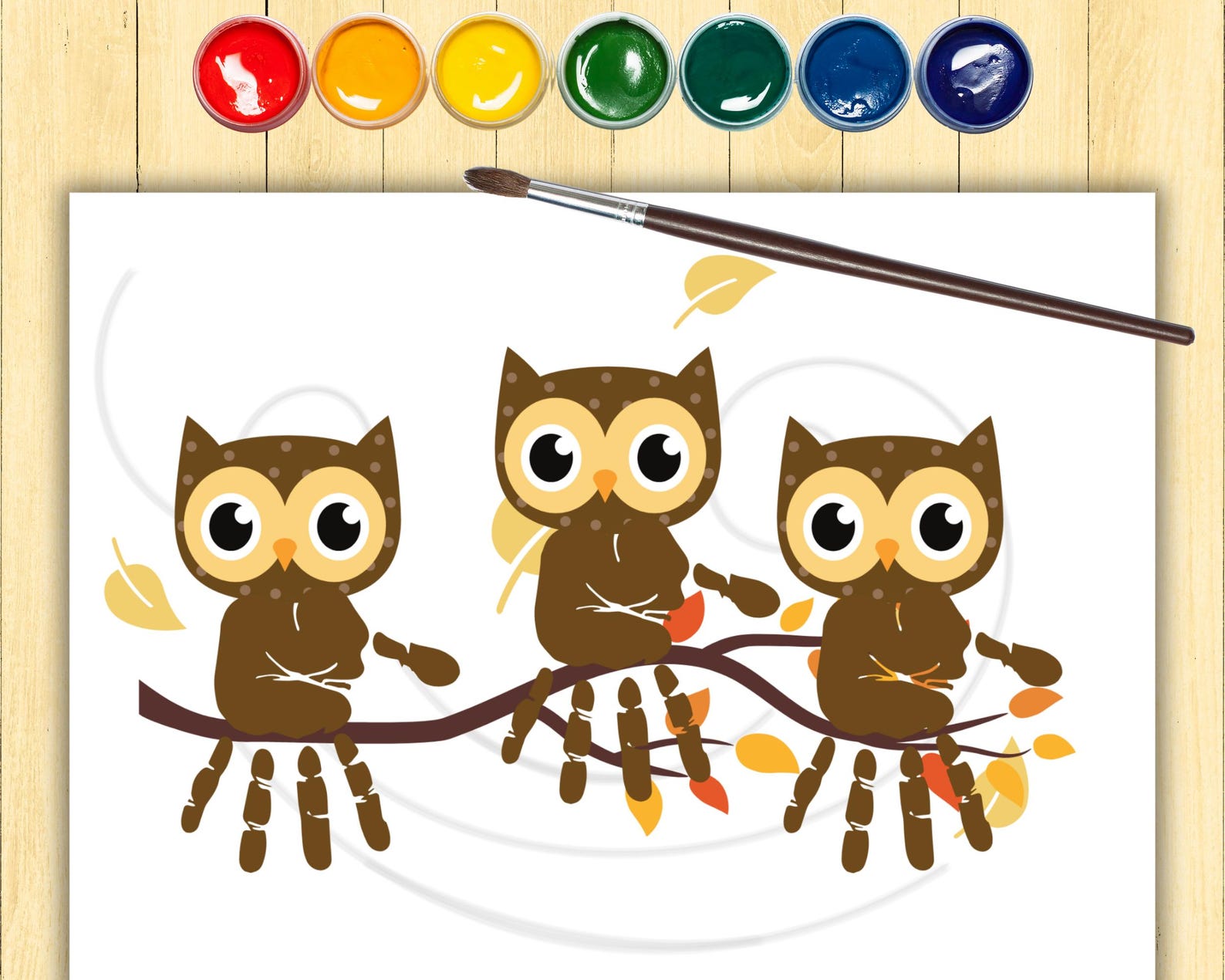 Owl Handprint Craft, Fall Handprint Craft, Fall Handprint Art ...