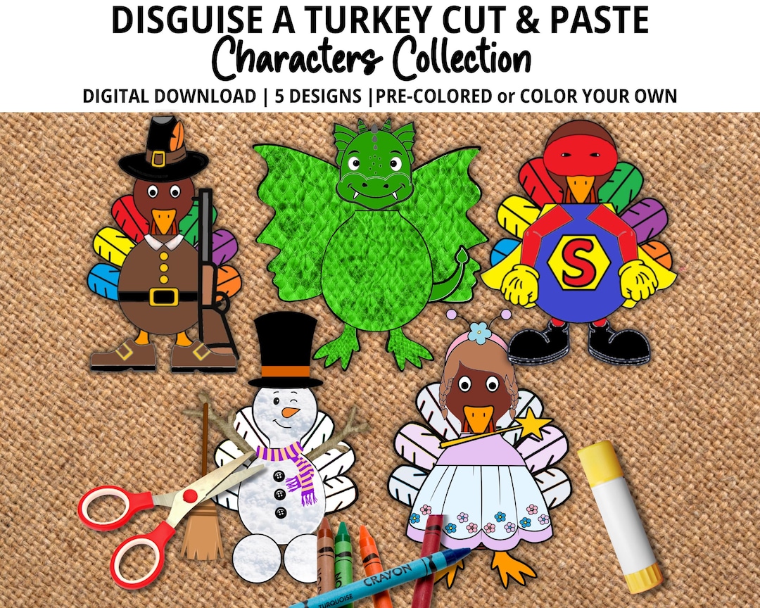 Disguise a Turkey, Character Disguises, Turkey Costume Ideas, Cut and ...