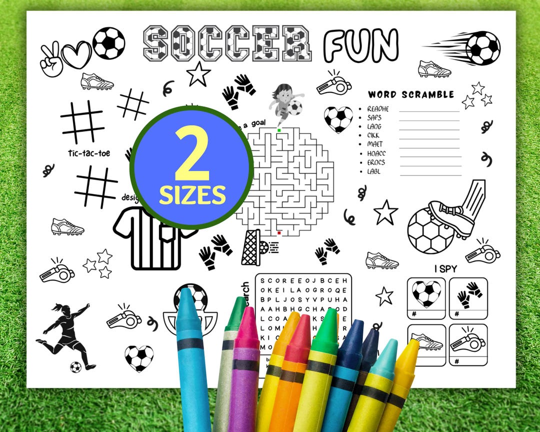 Soccer Coloring, Activity Sheet, Soccer Craft, Kids Coloring Page ...
