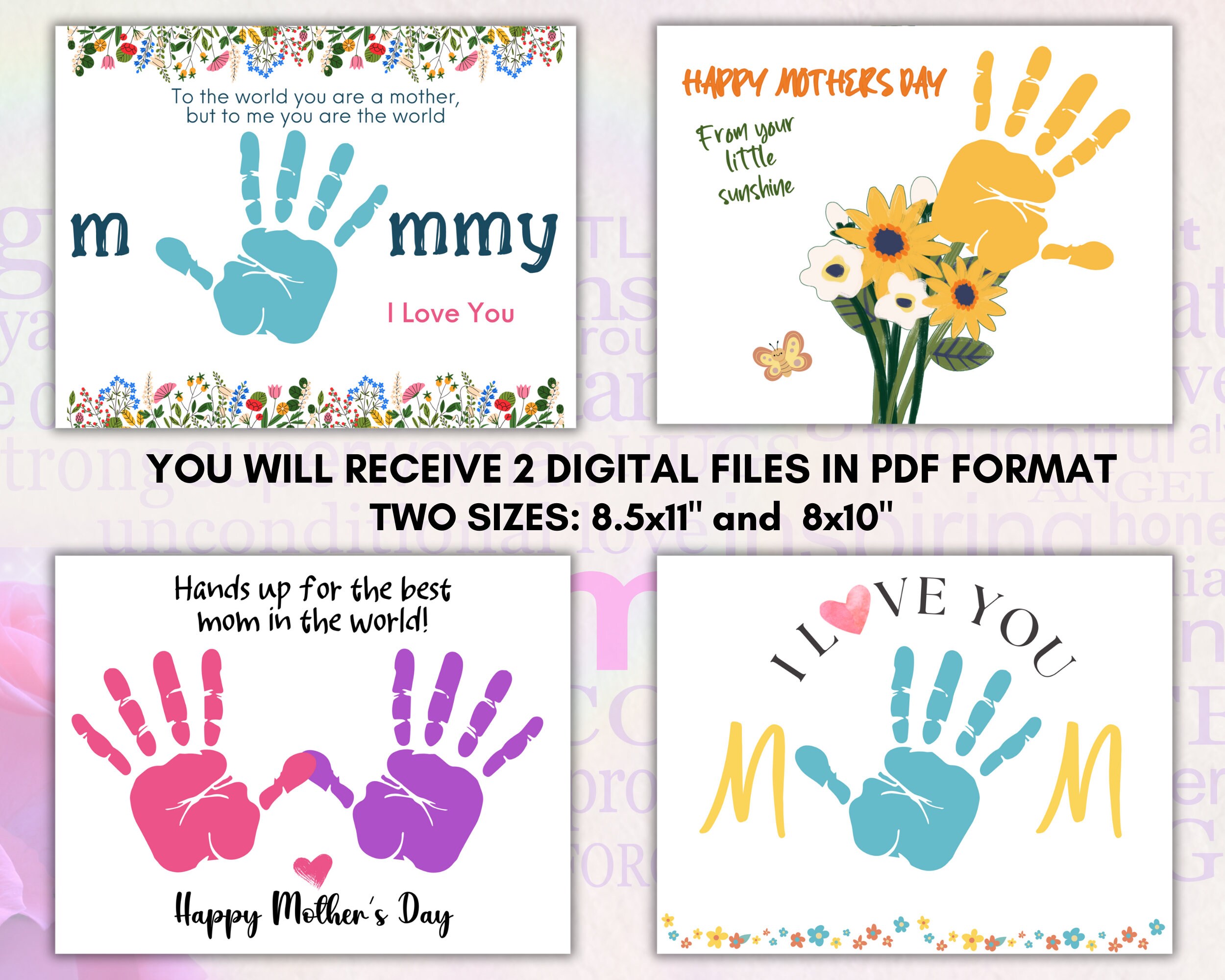 Mother's Day Handprint Crafts, Mothers Day Handprint Art, Handprint ...