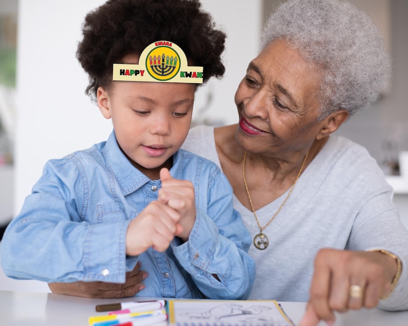 Kwanzaa Paper Crowns, Kwanzaa Coloring Craft, Downloadable DIY Crafts ...