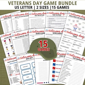 Veterans Day Games, Patriotic Word Game, Group Games, Patriotic Games ...
