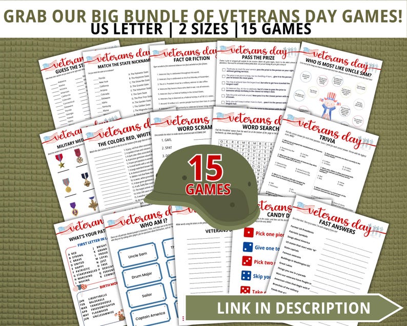 Who is Most Like Uncle Sam, Veterans Day Games, Patriotic Games, Family ...