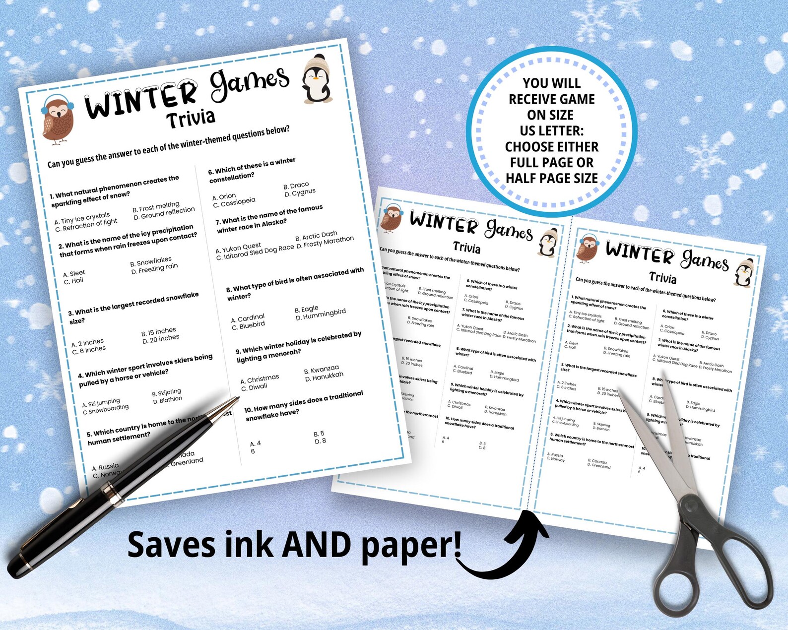 Winter Trivia Game, Winter Games, Wintertime Games, Trivia Question ...