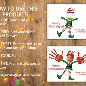 Editable Christmas Handprint Craft, Santa's Little Helper Handprint Art ...
