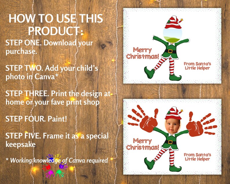 Editable Christmas Handprint Craft, Santa's Little Helper Handprint Art ...