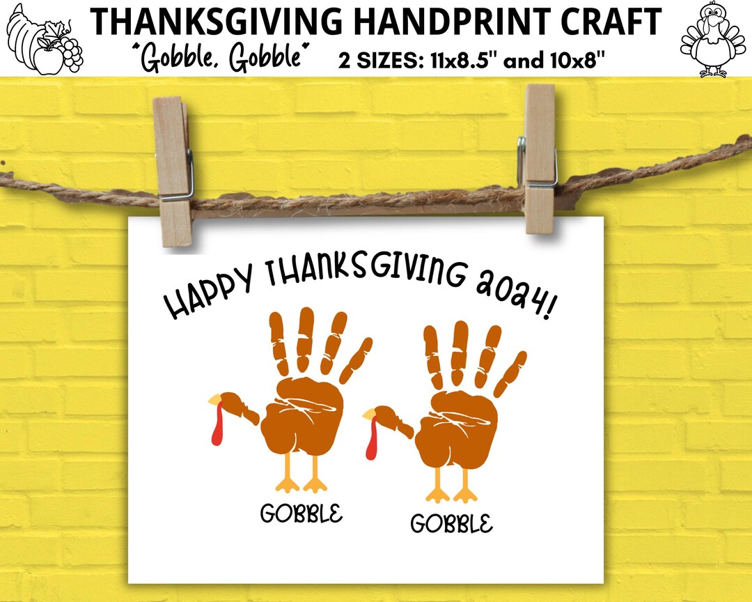 Thanksgiving Handprint Craft, Gobble Gobble Handprint, Fall Handprint ...