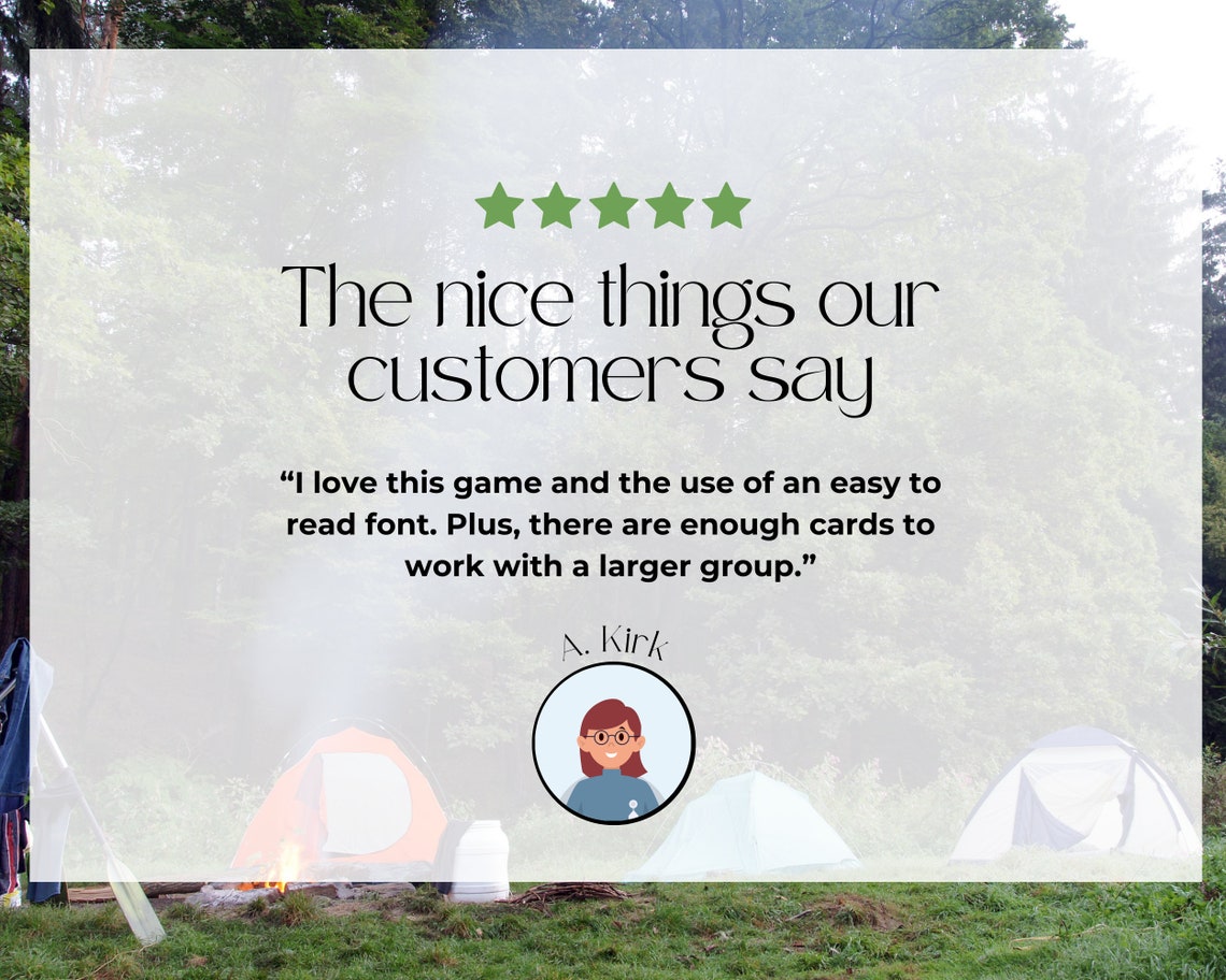 Camping Games for Kids, Bundle, Summer Camp Games, Family Game Night ...