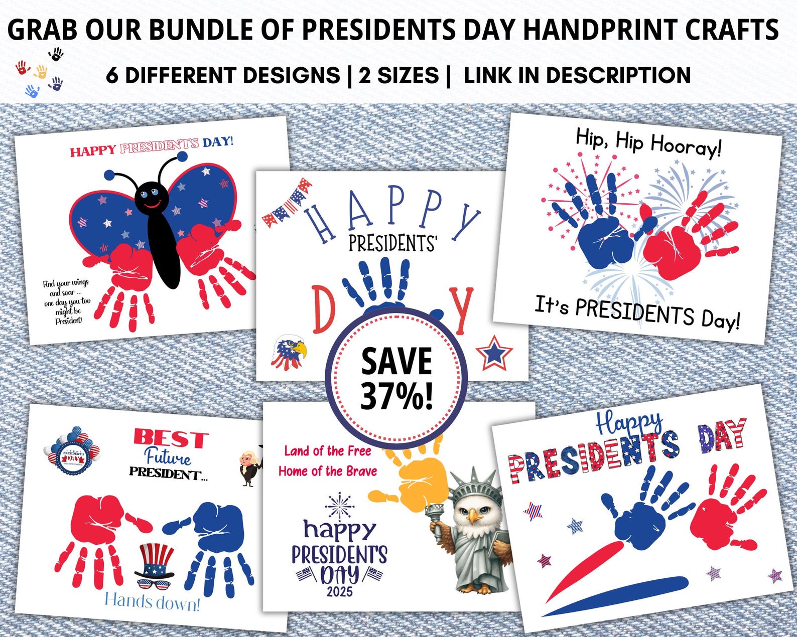 Presidents Day Handprint Craft, Happy Presidents Day, Patriotic ...