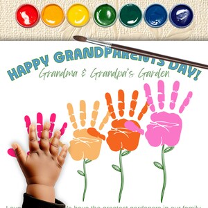 Grandparents Day Handprint Craft, Grandma Handprint Art, Grandpa ...