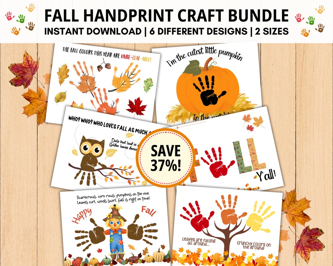 Fall Handprint Crafts, Bundle, Handprint Craft, Fall Handprint Art ...