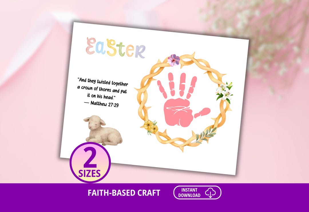 Easter Handprint Craft, Crown of Thorns, Religious Easter Handprint Art ...
