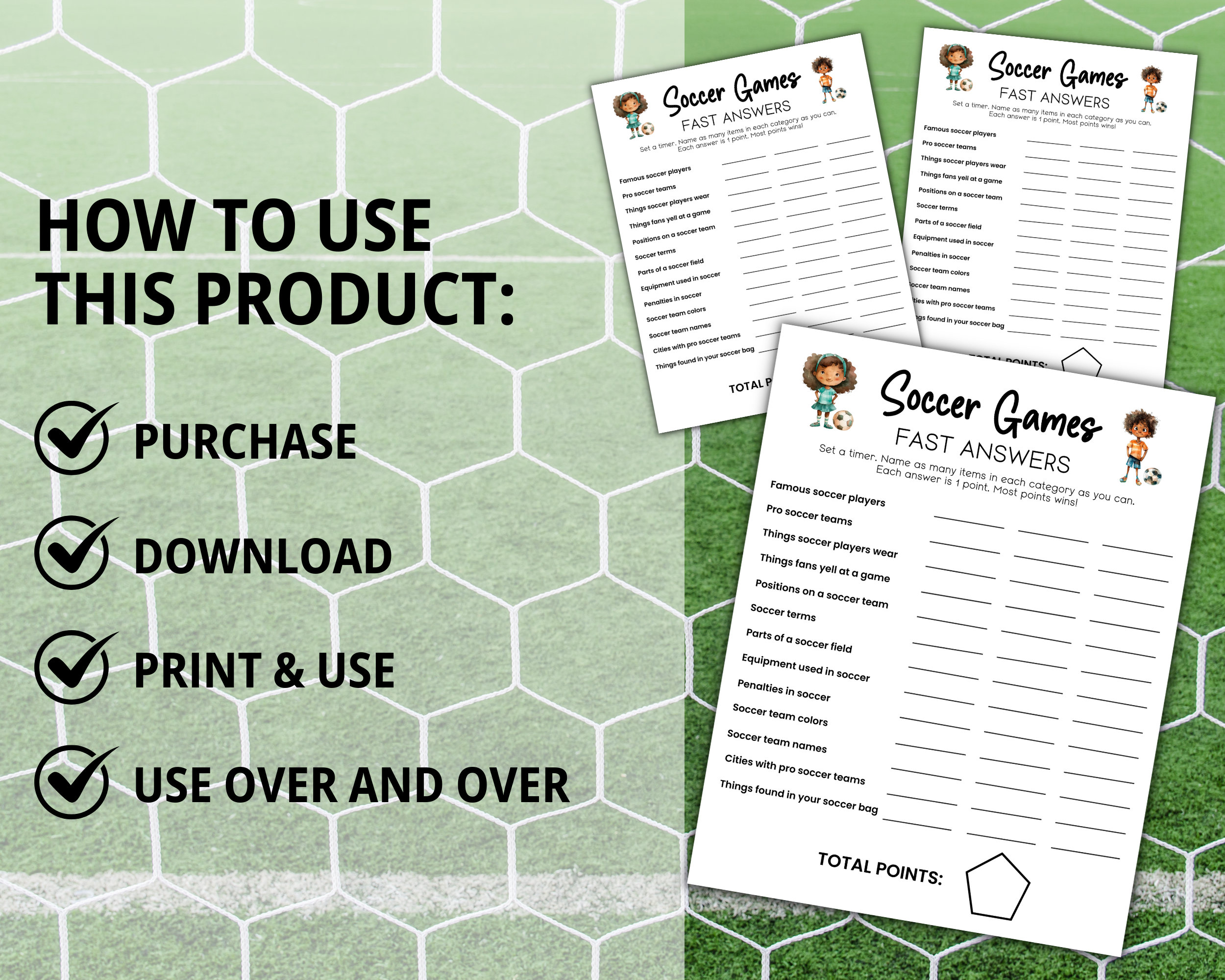 Soccer Fast Answers Game, Soccer Games, Group Games, Soccer Birthday ...